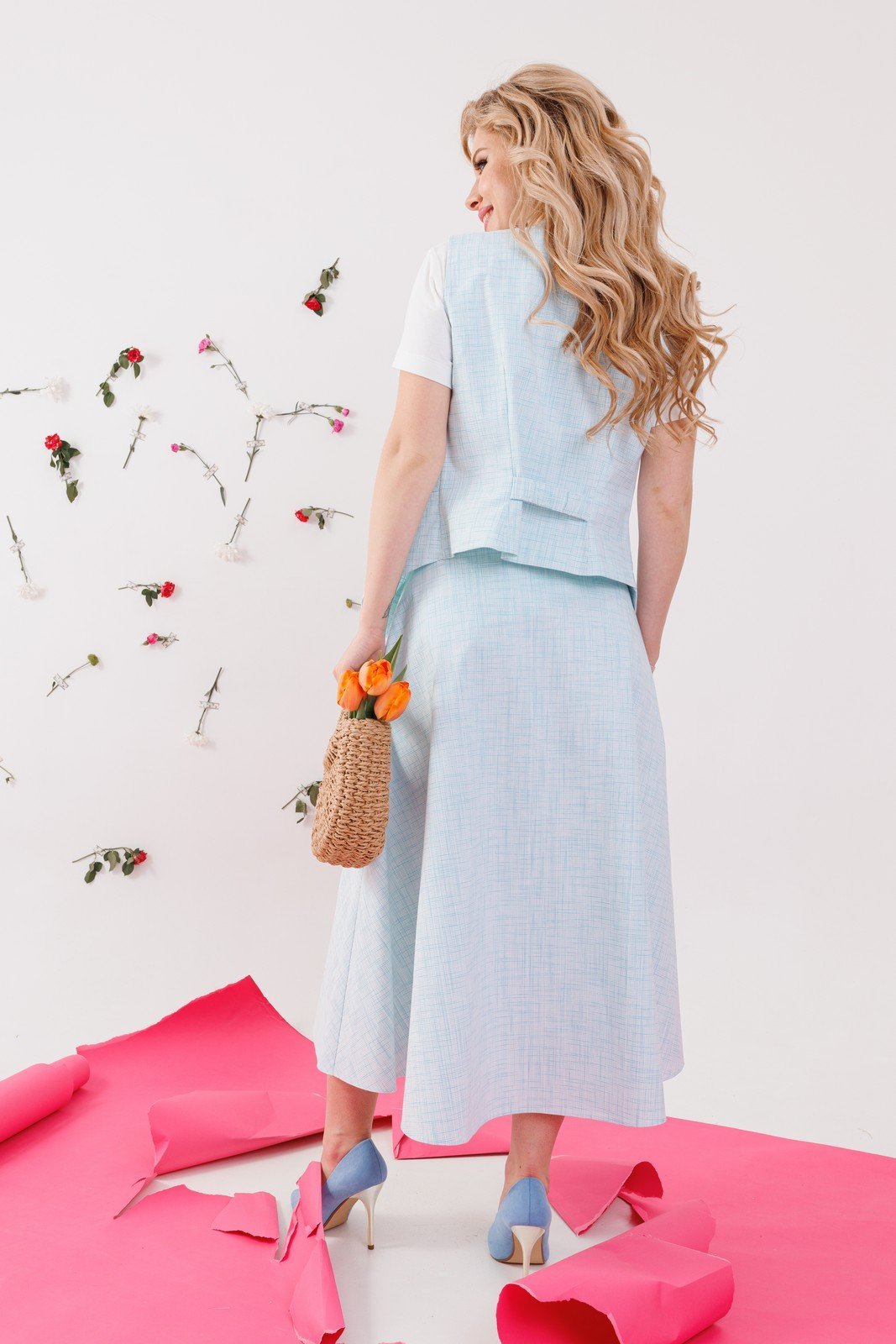 Костюм с юбкой 350-3 NikVa купить в интернет магазине Велесмода